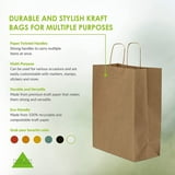 Prime Line Small Kraft Paper Bags, Bulk Flat Shopping Pkg, 8x4x10 100 ...