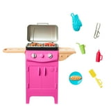 Barbie World Toy BBQ Grill Playset with 7 Dollhouse Accessories ...