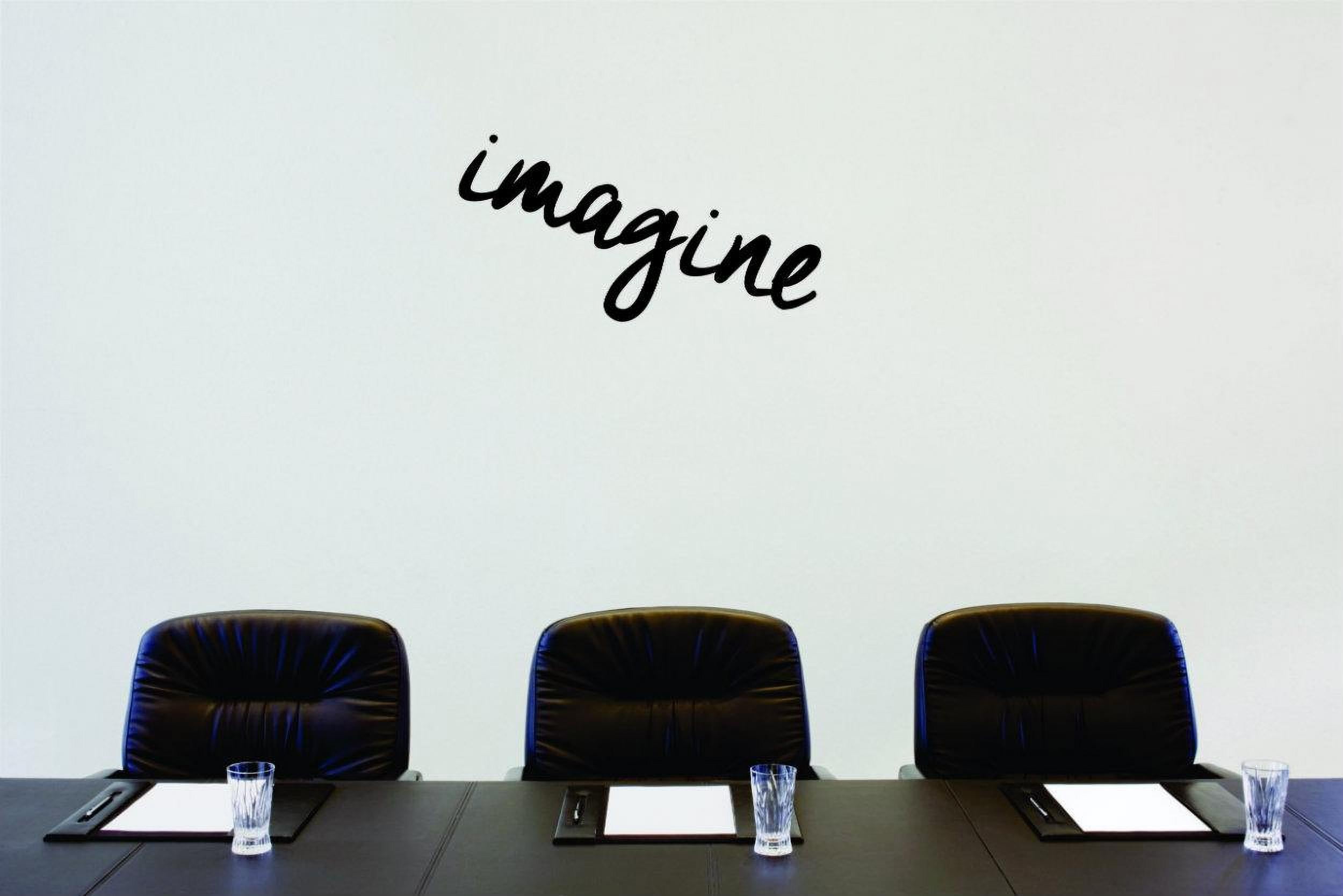 Decal - Peel & Stick Wall Sticker Imagine Text Lettering Life Quote ...