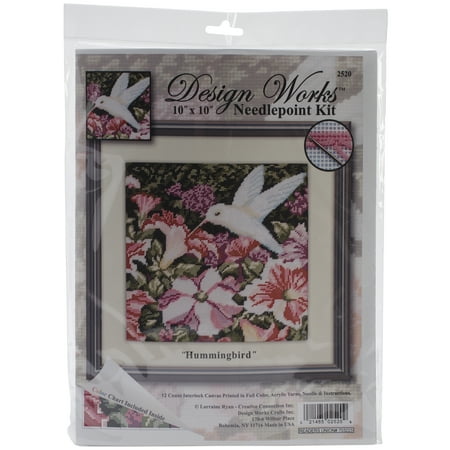 Design Works Needlepoint Kit 10"X10"-Hummingbird-Stitched In Yarn ...