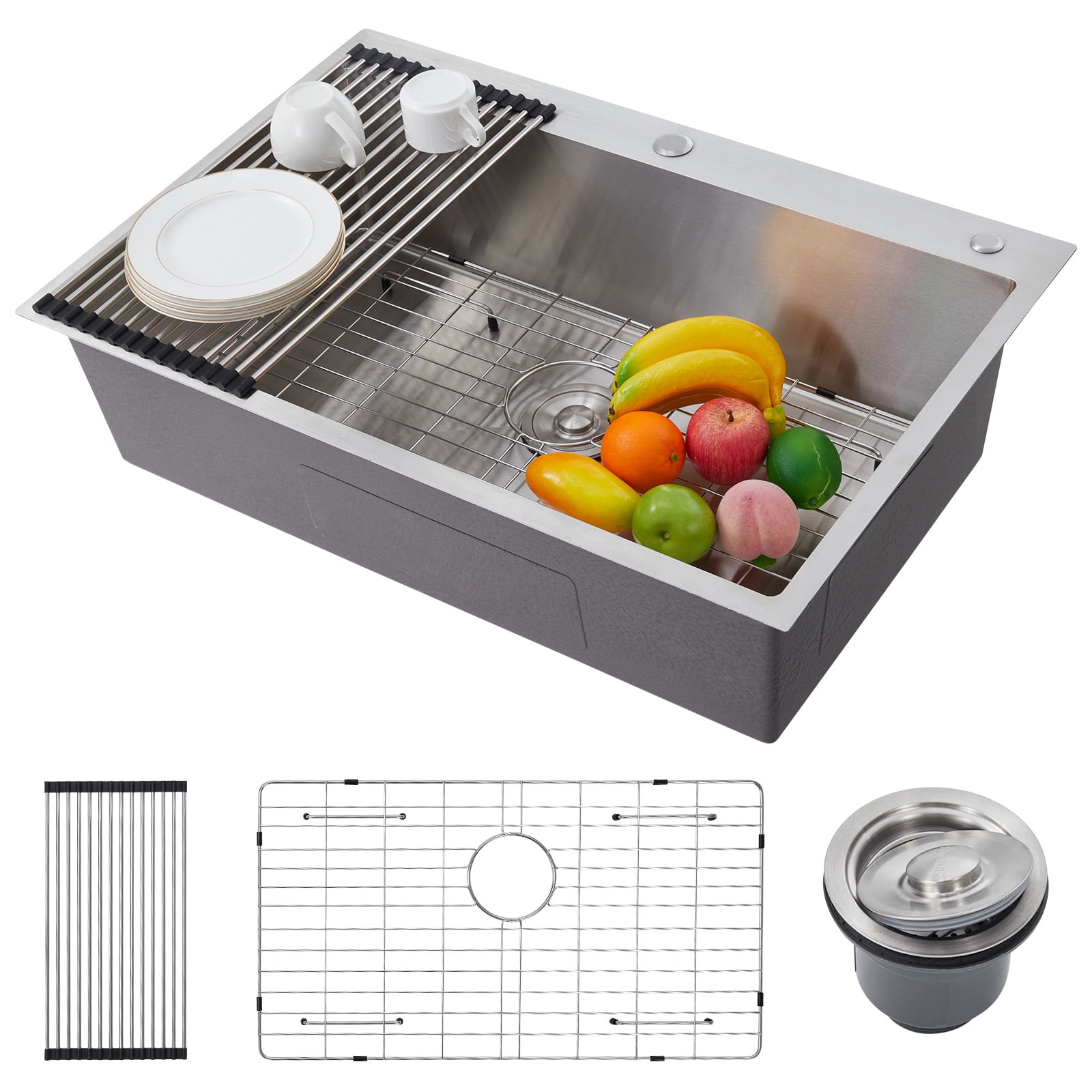 Click here for Beesclover 33X22 304 Stainless Steel Drop-In Kitch... prices