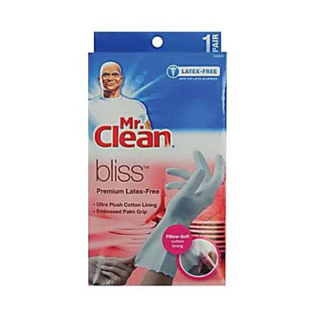 Mr. Clean Bliss Premium Latex-Free Gloves, Large - 1 Pair - Walmart.com ...
