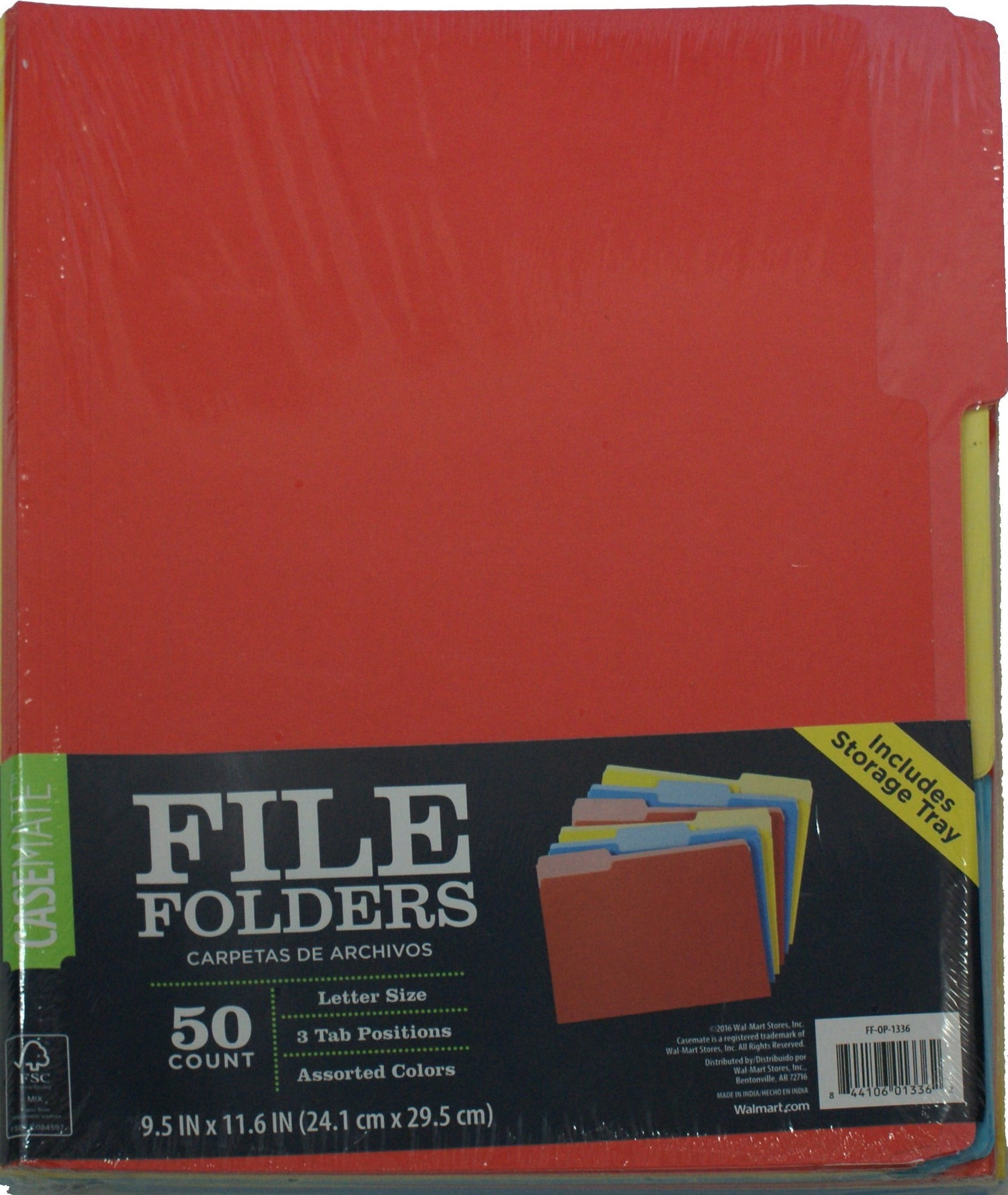 Pen + Gear File Folders, Assorted Colors, 50 Count, 9.5" x 11.6 ...