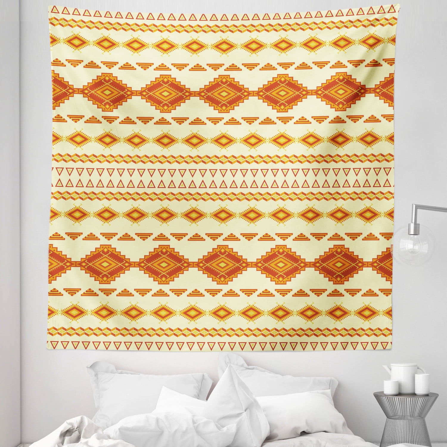 Aztec Tapestry, Old Pattern with Vintage Colors Mexican Indigenous ...