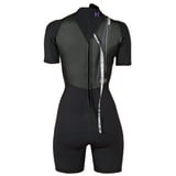 Hyperflex Cyclone 2 Womens 2.5mm Shorty Back Zip Wetsuit 10 Black - Walmart.com