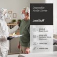 JussStuff Nitrile Gloves, Disposable, Latex Free, Food Safe - White ...