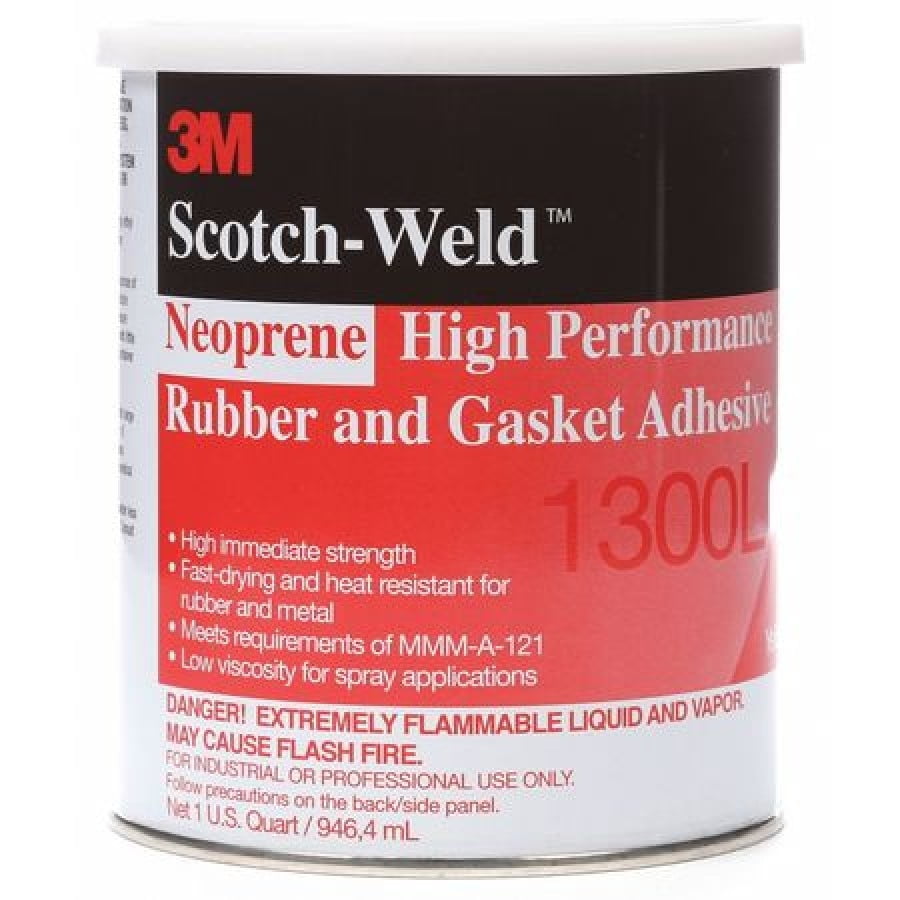 3M Neoprene High Performance Rubber and Gasket Adhesive 1300L Yellow, 1 ...