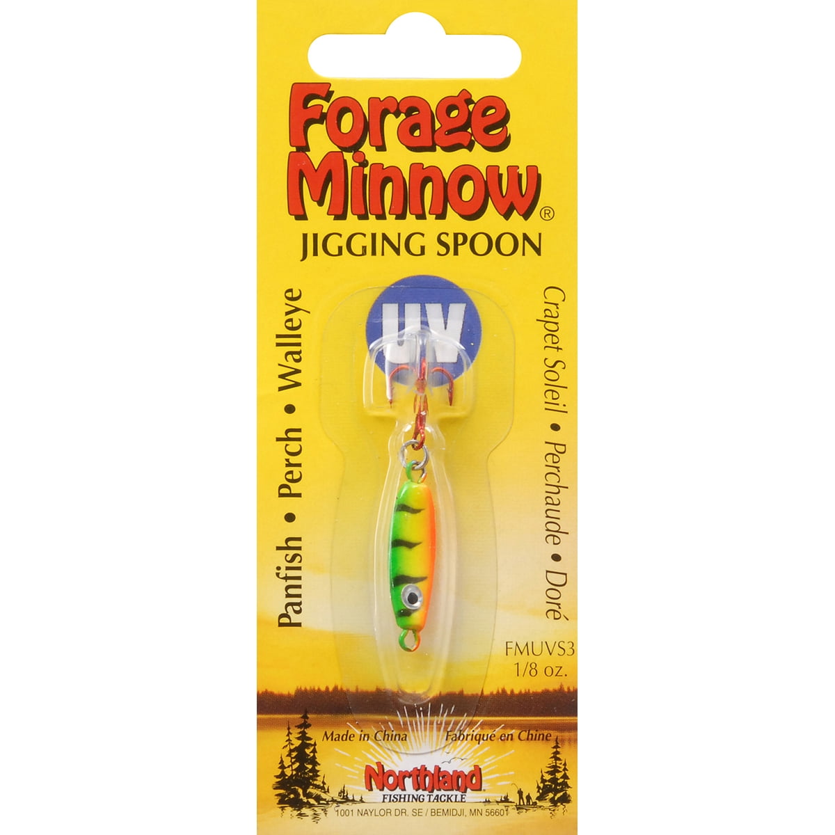 Northland Tackle UV Forage Minnow Spoon 1/8 Ftiger - U48-PR 8100 ...