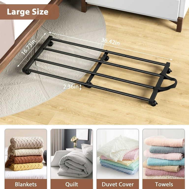 Underbed Cart With Wheels Under Bed Storage With Wheels, Under Bed