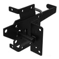 BESTYASH Black Heavy Duty Iron Gate Latch for Fence Automatic Self ...