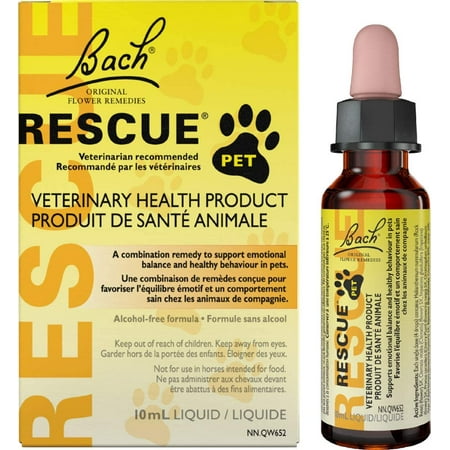 Bach RESCUE PET Dropper 10mL, For Dogs, Cats, and Pet Horses, Natural ...