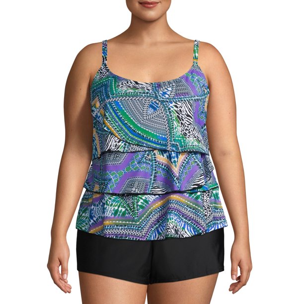 Gloria Vanderbilt Gloria Vanderbilt Plus Size Triple Tier Tankini