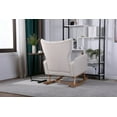Velvet Rocking Accent Chair, Upholstered Rocking Glider Armchair,Comfy ...