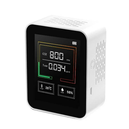 Air Quality Tester Co2 Tvoc Meter Temperature Humidity Measuring Device ...