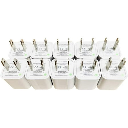 5v 1a Wall Chargers Cube 10 Pieces Set USB adapters for Phones Wall ...
