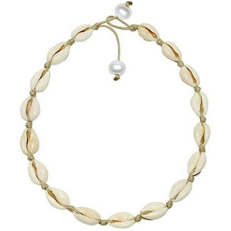 Shell Necklace, Conch Choker Clavicular Chains Adjustable Rope Hawaiian ...