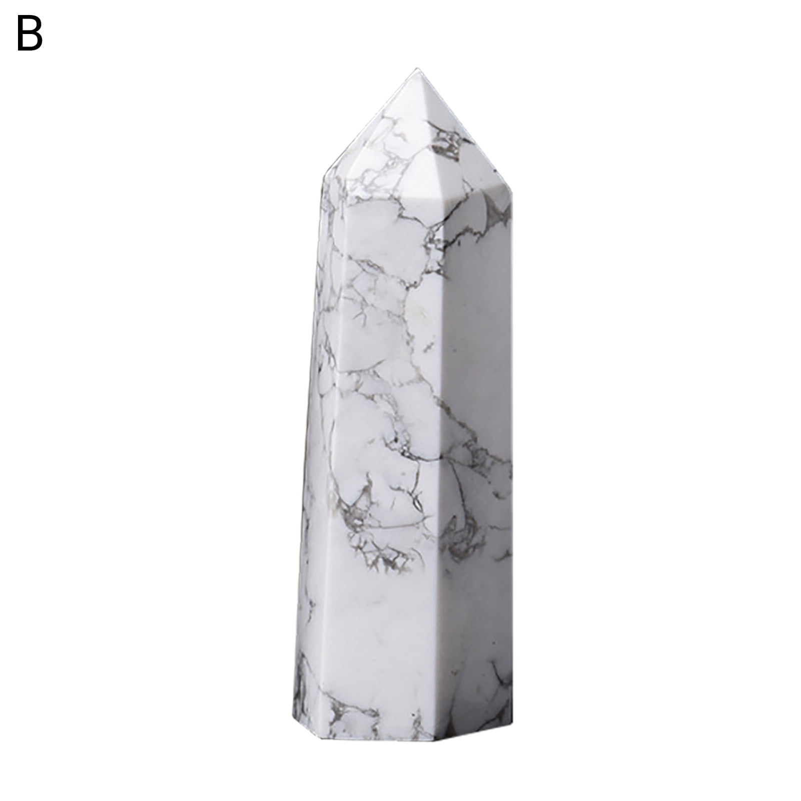 Yoone Natural Stone Decorative Polished Hexagonal Column White Aura ...