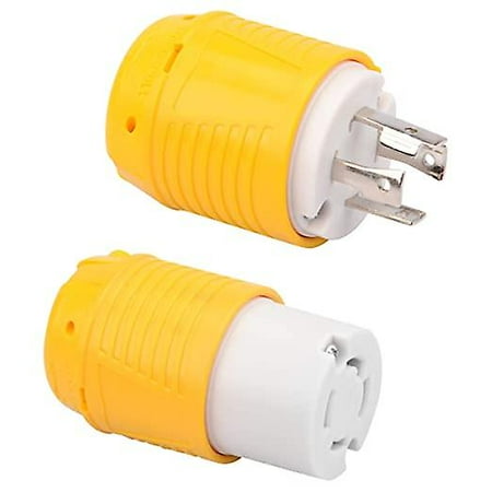 Clearmax Twist Lock Adapter Grounding Plug Set, 30 Amp Extension Cord ...