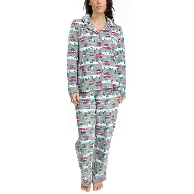 Hanes Women's Legacy Notch Collar Top and Elastic Pajama Sleep Set ...