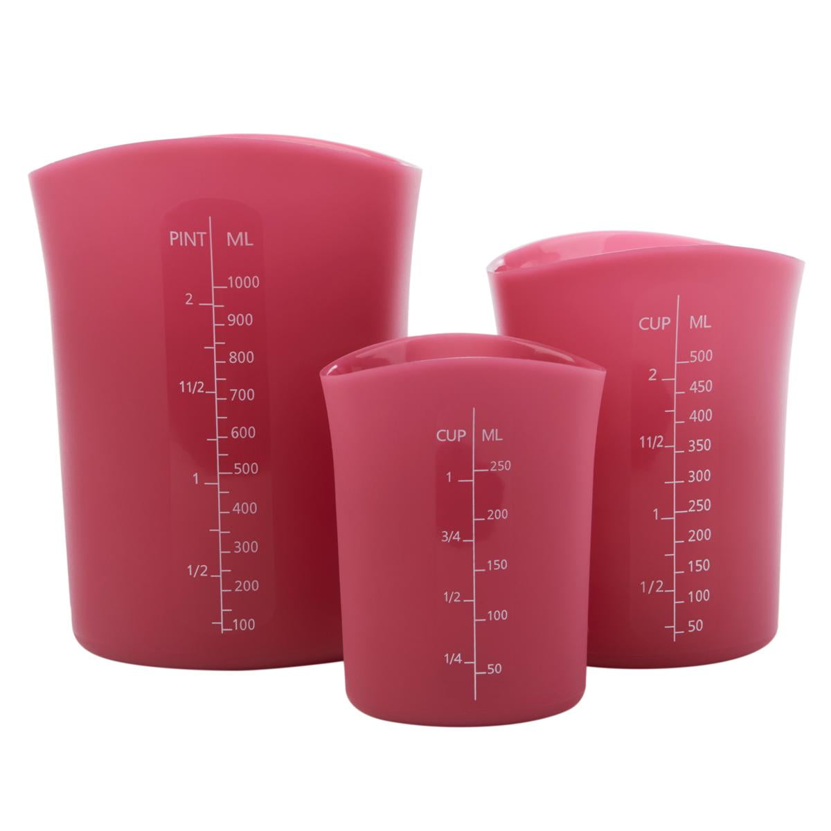 Curtis Stone Set of 3 Silicone Measuring Cups Model 651-640 - Walmart.com