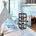 Juggernaut Storage Plastic Storage Tower with 4 Cubby Shelves, Black ...