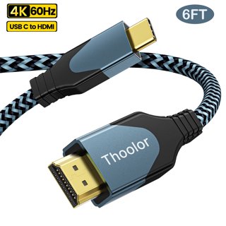USB-C Female to HDMI Male Cable Adapter,USB Type C 3.1 Input to HDMI ...