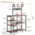 Walsunny Kitchen Bakers Rack with Power Outlet,Industrial Kitchen ...