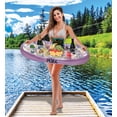 POZA, Inflatable Pool Cooler Float, 39"x23", Confetti Purple Gold ...