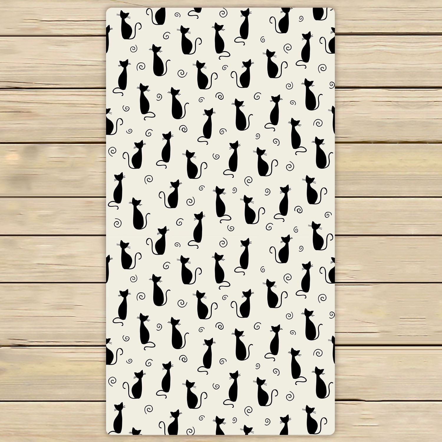 YKCG Funny Black Cat Cute Kitten Hand Towel Beach Towels Bath Shower ...