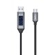 TOPK USB C Charging Cable with Voltage and Current Display Grey 3ft ...