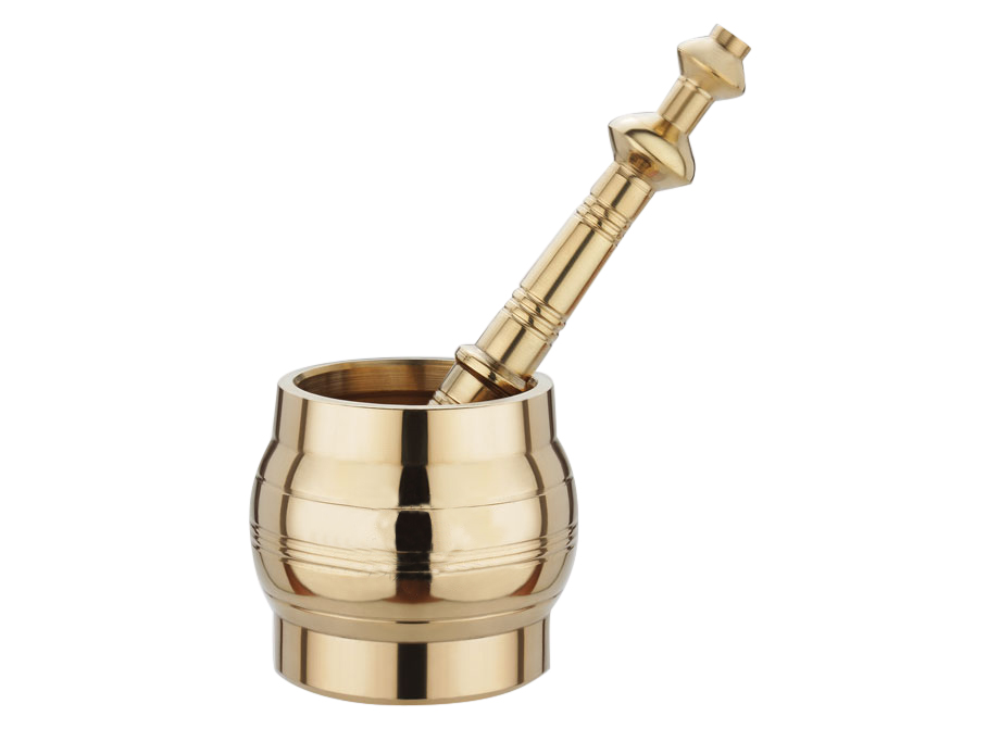 diollo Brass Mortar and Pestle set Imam Dasta traditionally known as ...