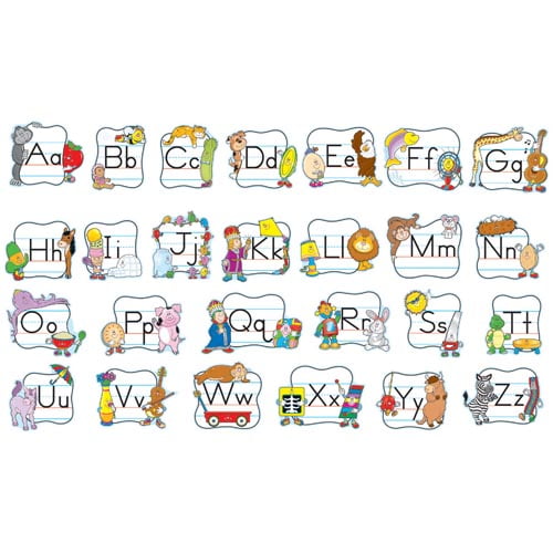 Alphabet Traditional Manuscript Mini Bulletin Board Set