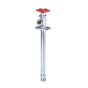 Mueller Frost Proof Sillcock Anti-Siphon, Silver, Red, 1/2 In. Copper ...