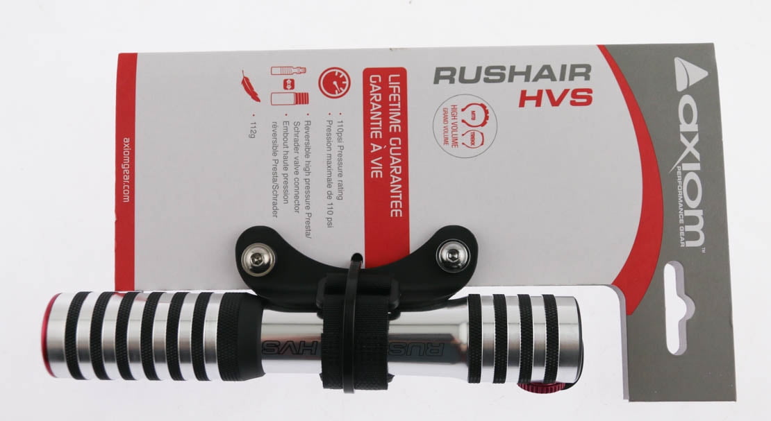 Axiom RushAir HVS Water Bottle Mounted Frame Bike Tire Pump Schrader ...