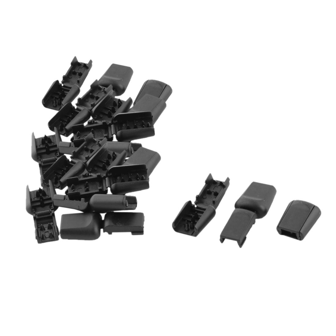 Plastic Sliding Rope String Drawstring Stopper Fastener Cord Lock Black ...