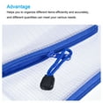 Uxcell B8 File Document Pockets Bill Pouch Mesh Zipper Bags, White 6 ...