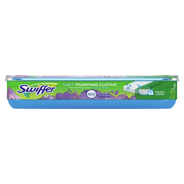 Swiffer Wet Mopping Cloths, Lavender, 12 Count - Walmart.com