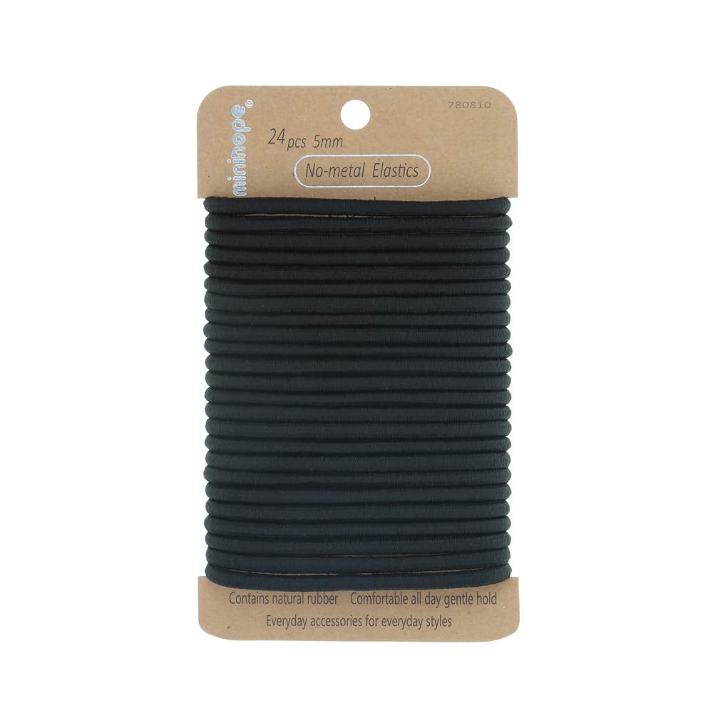 Click here for Minihope No-Metal Elastic Hair Ties  Womens Black... prices