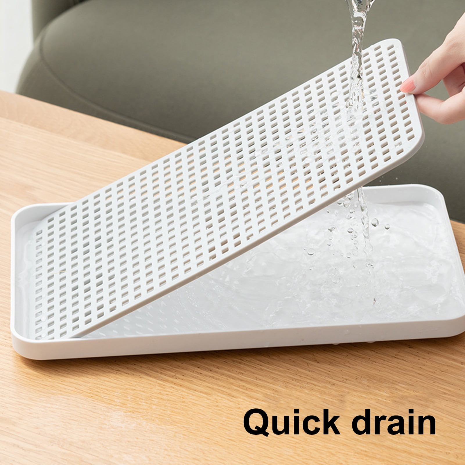Dream Lifestyle Dish Drain Tray,Large Water Storage Capacity Dish Drain ...