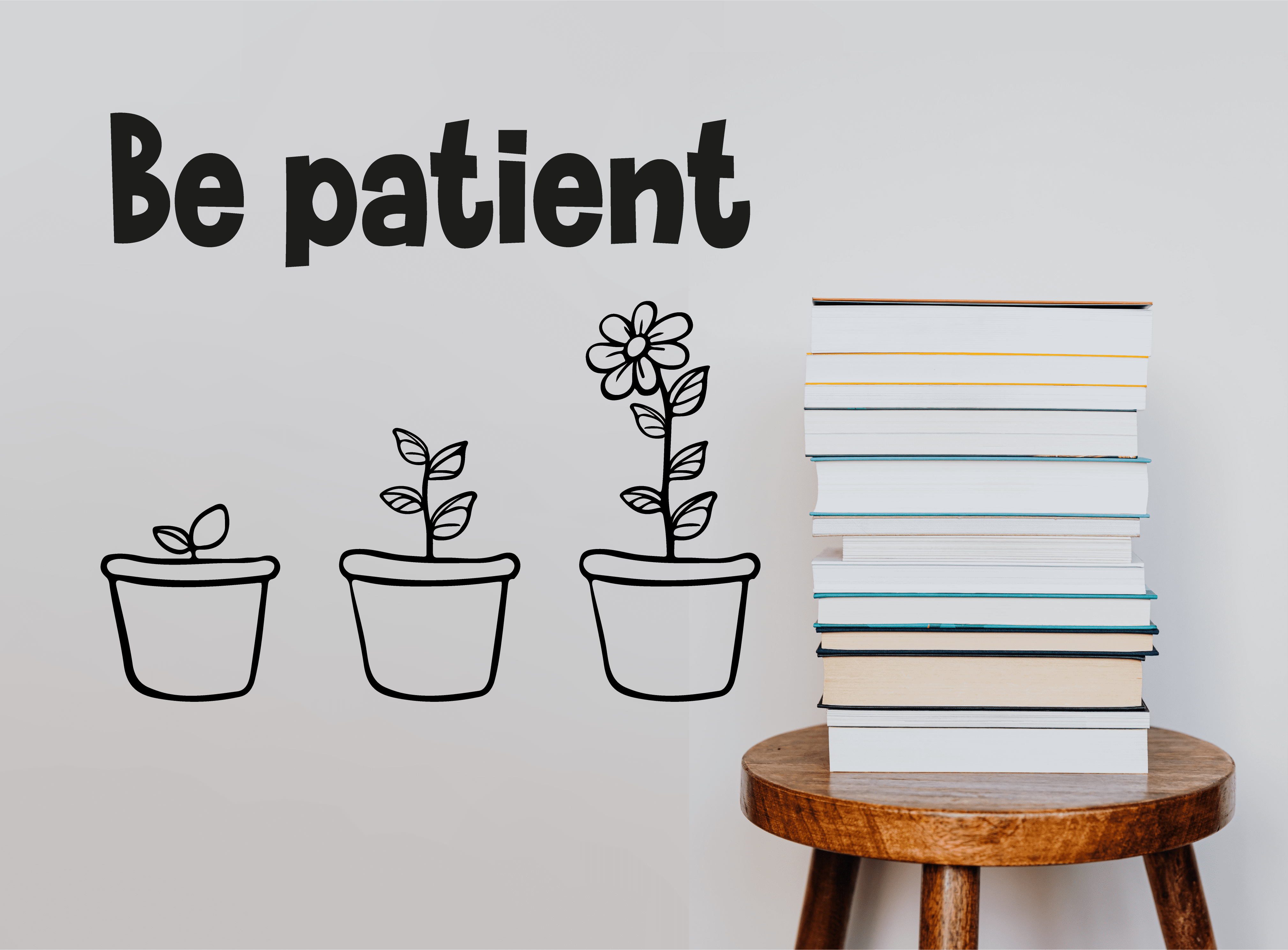 Vinyl Home Art Be Patient Quote Adhesive Decor Design Wall Decal | 15 ...