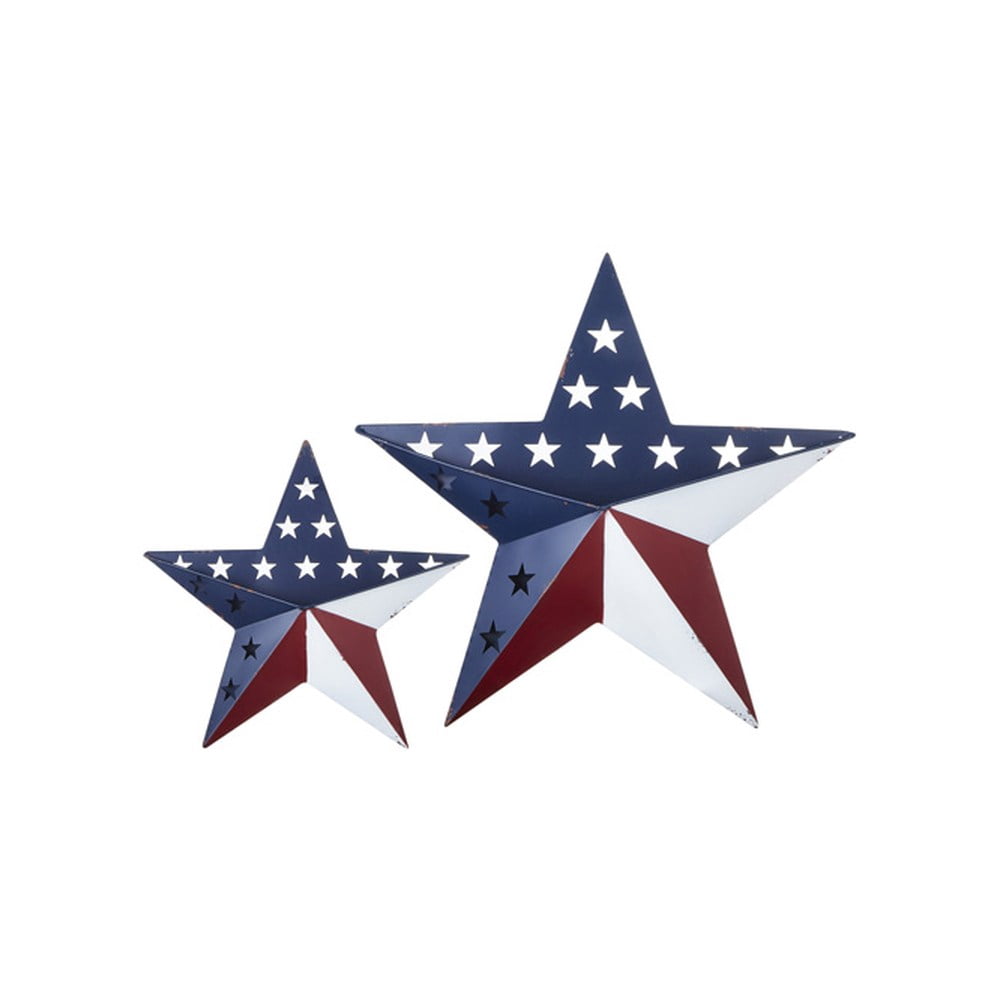 Raz Imports The Back Porch 25.75-inch Star Wall Bucket Decor, Set of 2 ...