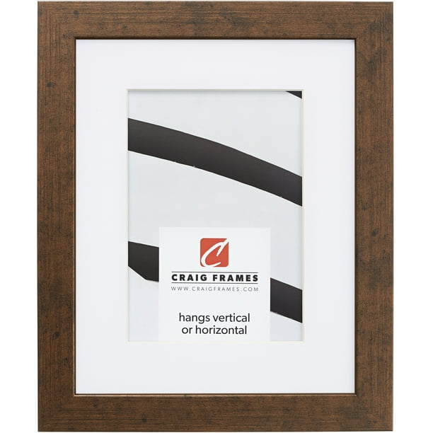 Craig Frames Essentials, 11x14 inch Picture Frame Matted for a 8x10 ...