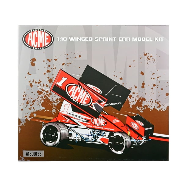 Acme A1800153 Model Kit Winged Sprint Primer Gray 1-18 Scale Diecast ...