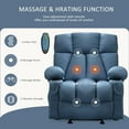 JONPONY Manual Recliner Chair with Heat Therapy and Massage, Heavy Duty ...