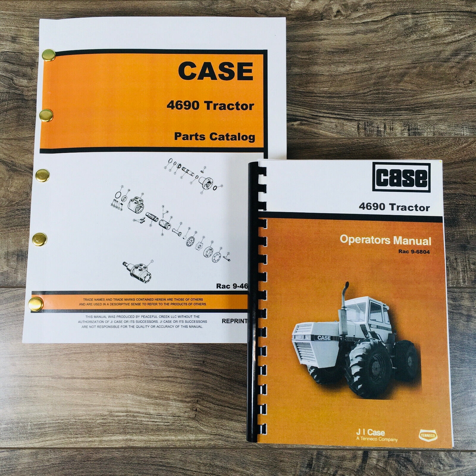 CASE 4690 TRACTOR PARTS and OPERATORS MANUAL SET CATALOG OWNERS BOOK ...