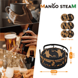 Mango Steam Cat Cork Coasters Set, Decorative Holder, Six Absorbent ...