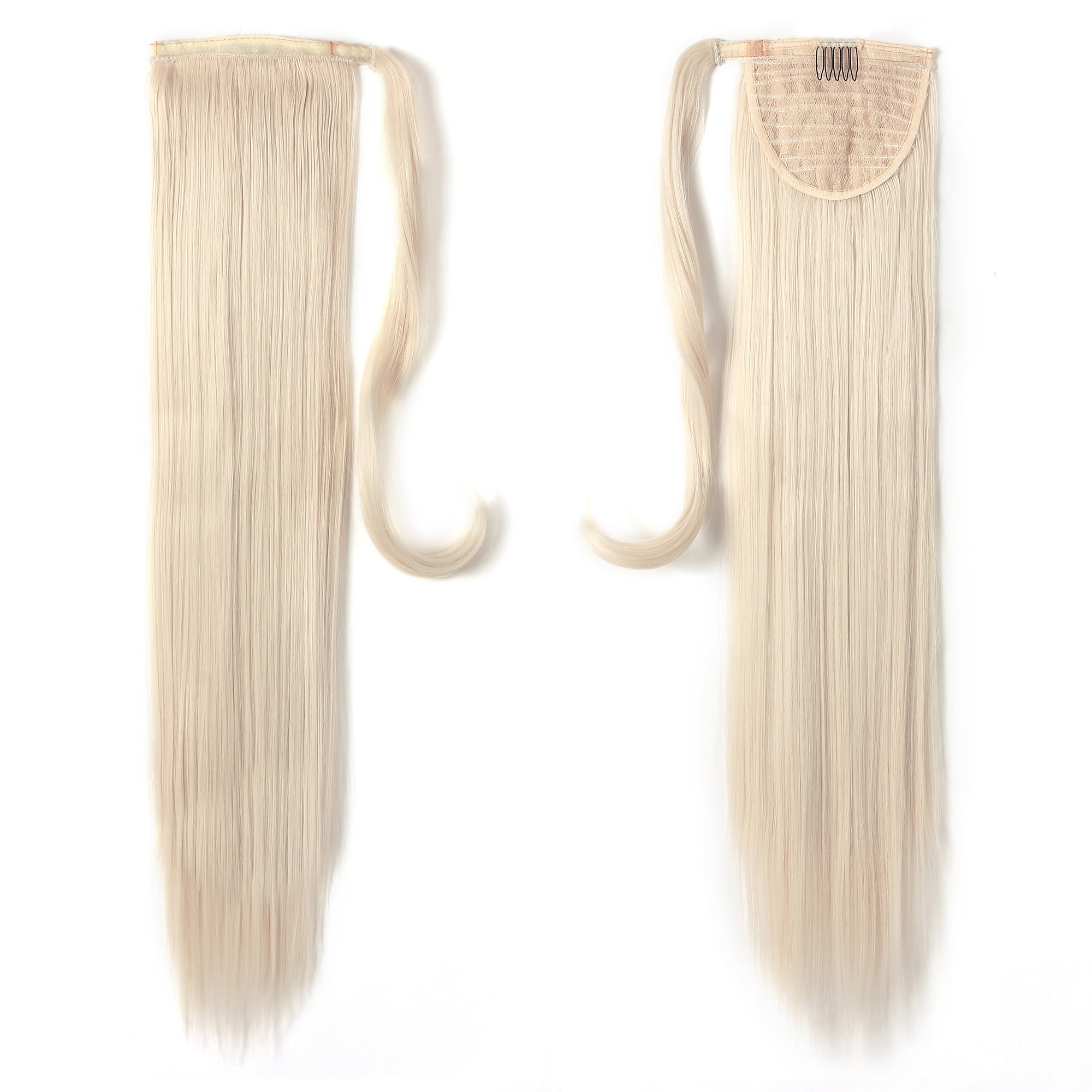 OneDor 24" Straight Wrap Around Ponytail Extension for Women. Premium ...