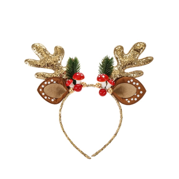 Holiday Time Red and Green Plaid Reindeer Antler Headbopper, 1 Piece ...