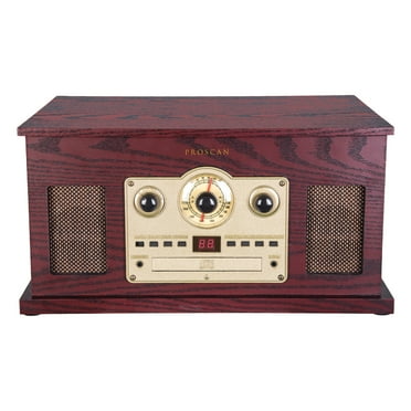 Sylvania SRCD838 Nostalgia 5-in-1 Turntable/CD/Radio/Cassette Player ...