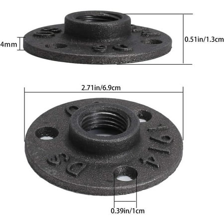 10pcs 3/4'' BSP Floor Flange Cast Iron Threaded Flange Black Pipe ...